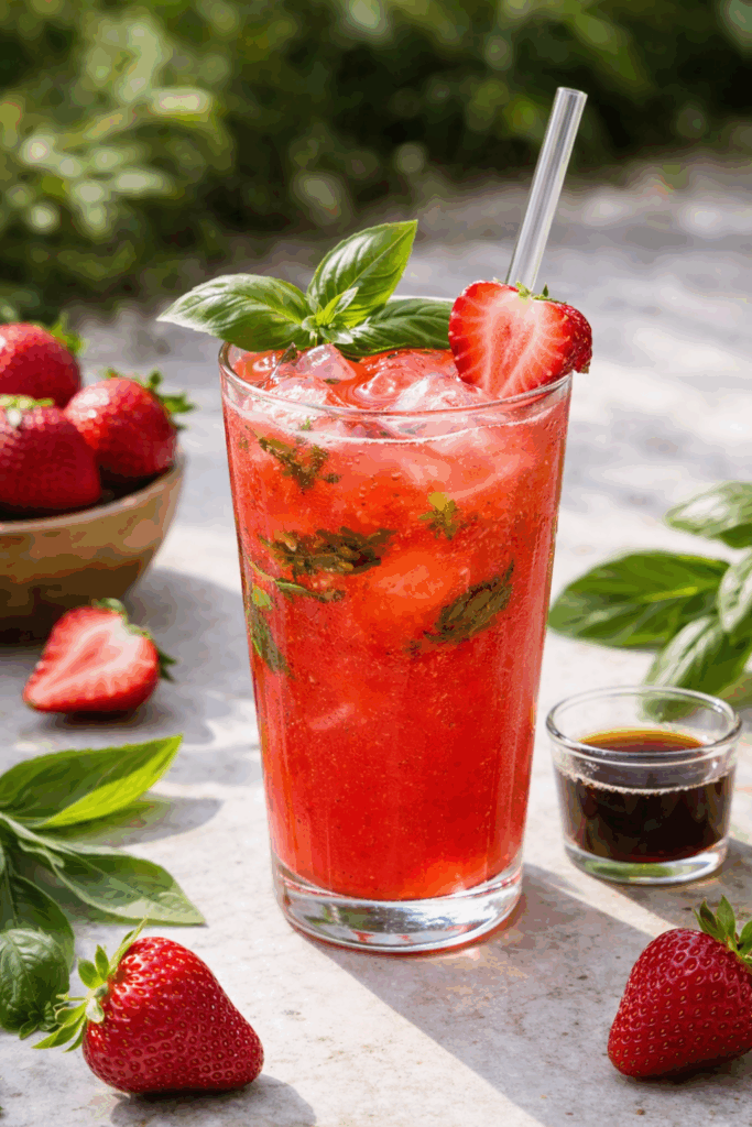 Recette Mocktail fraise, basilic & chicorée | Chicorée Leroux